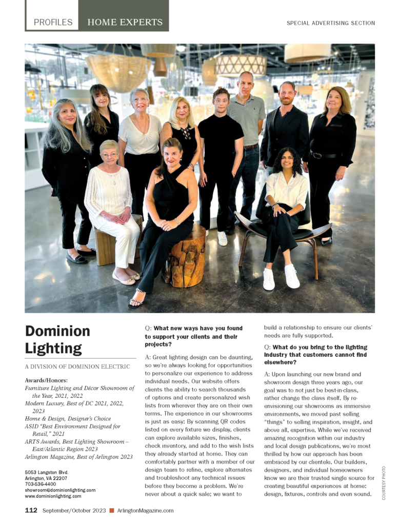 Lighting Company Arlington, Chantilly | Dominion Lighting